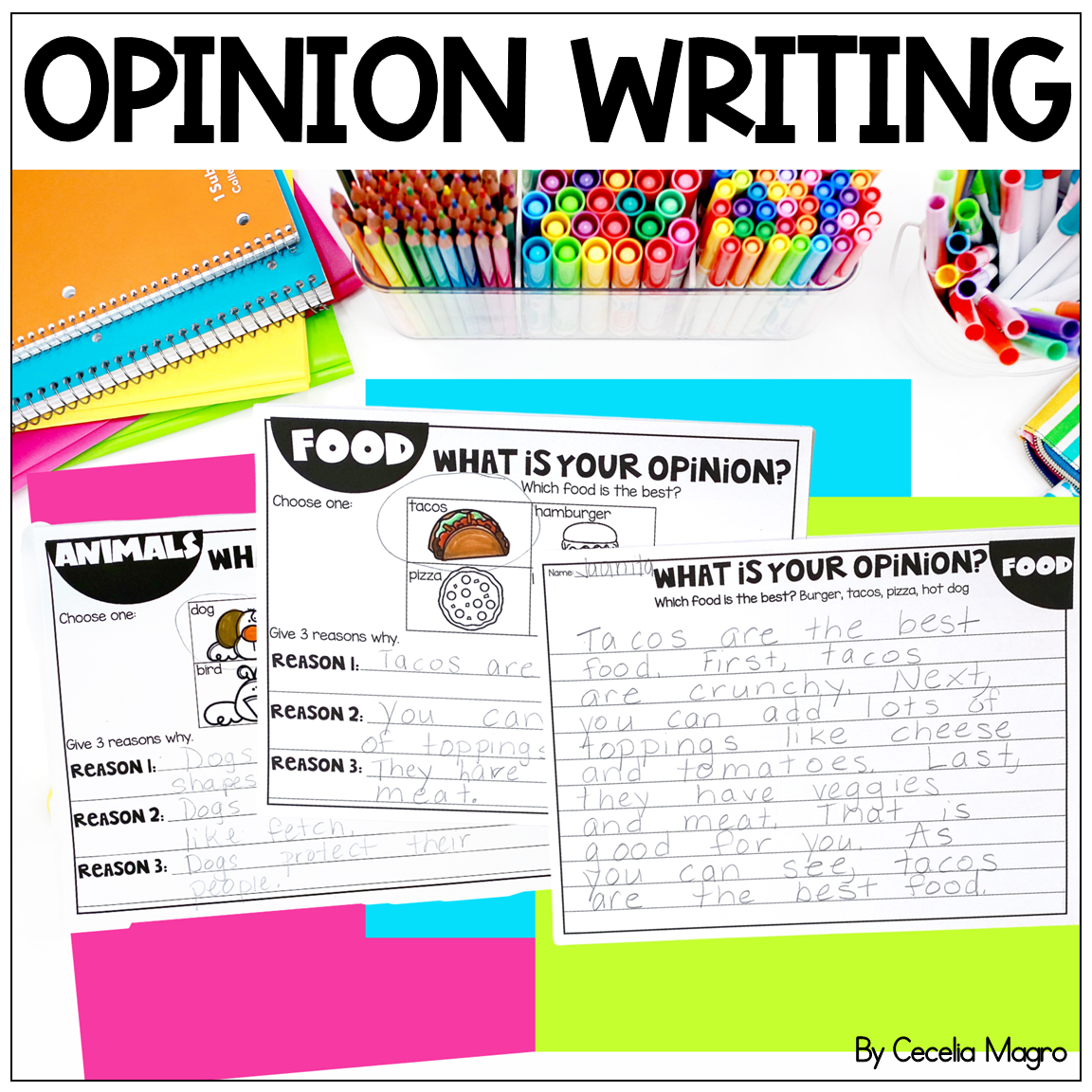 Opinion Writing Printable and Digital for Seesaw and Google Slides - I ...