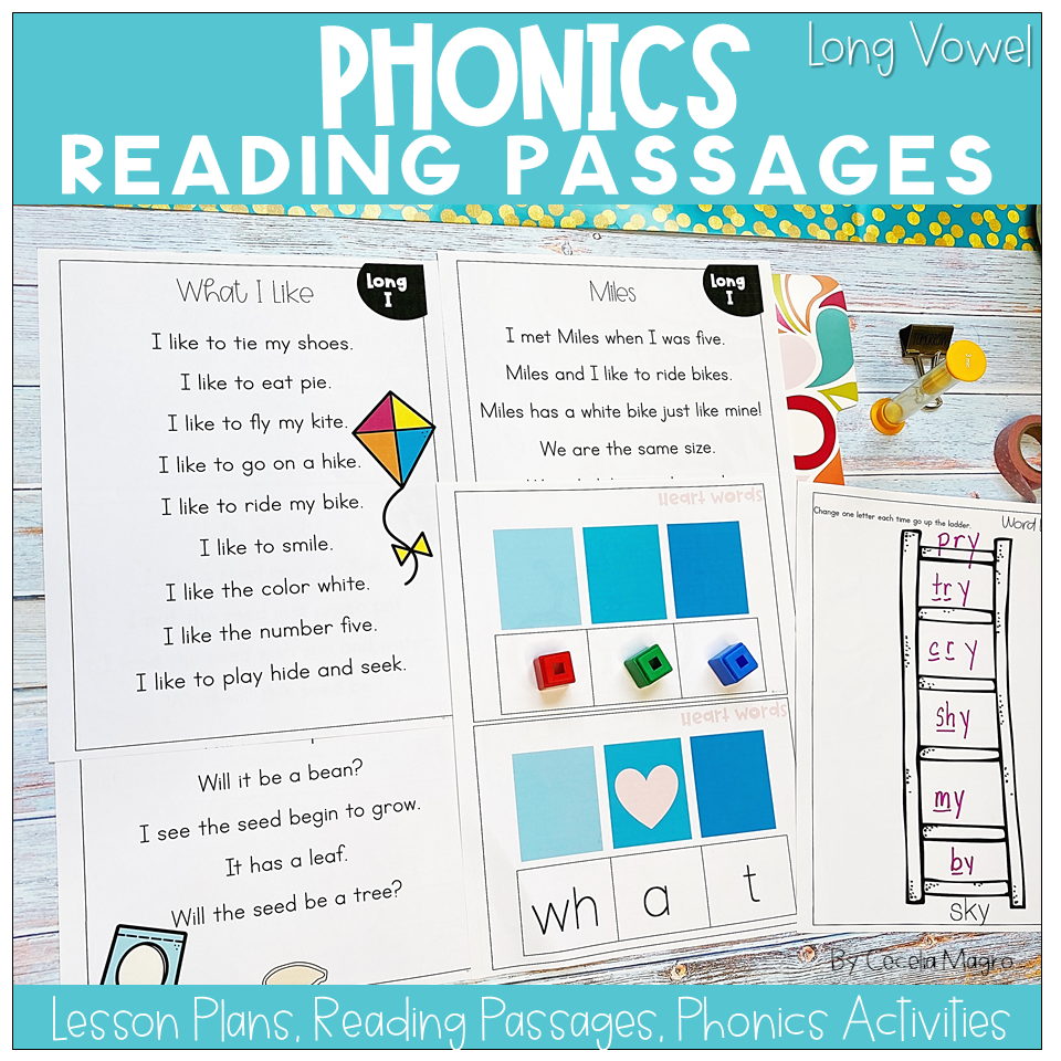 Phonics Reading Passages and Lesson Plans Long Vowels - I Love 1st Grade