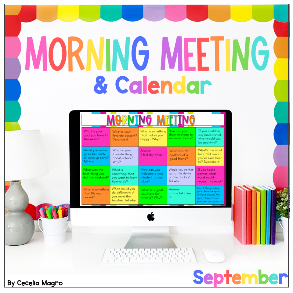 Morning Meeting and Calendar for September PowerPoint and Google Slides ...