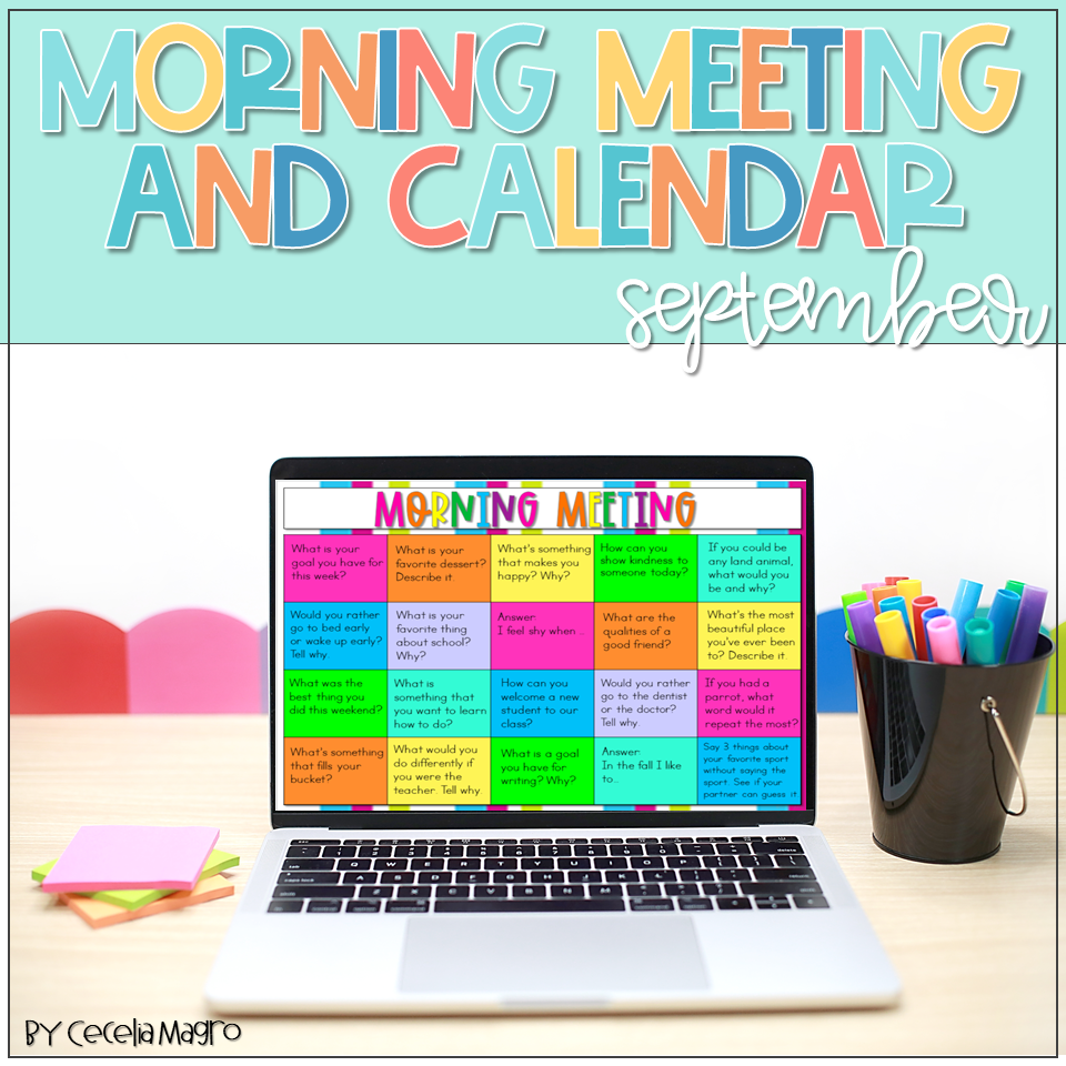Morning Meeting and Calendar for September PowerPoint and Google Slides ...