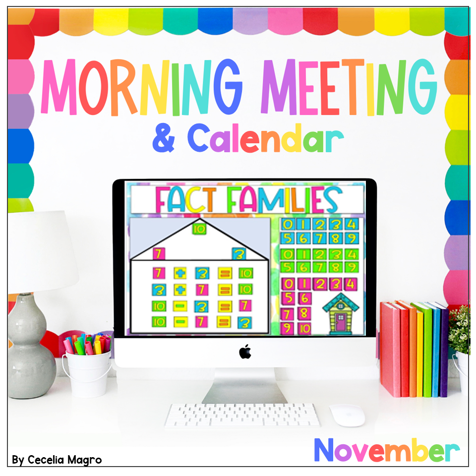 Morning Meeting and Calendar for November PowerPoint and Google Slides ...