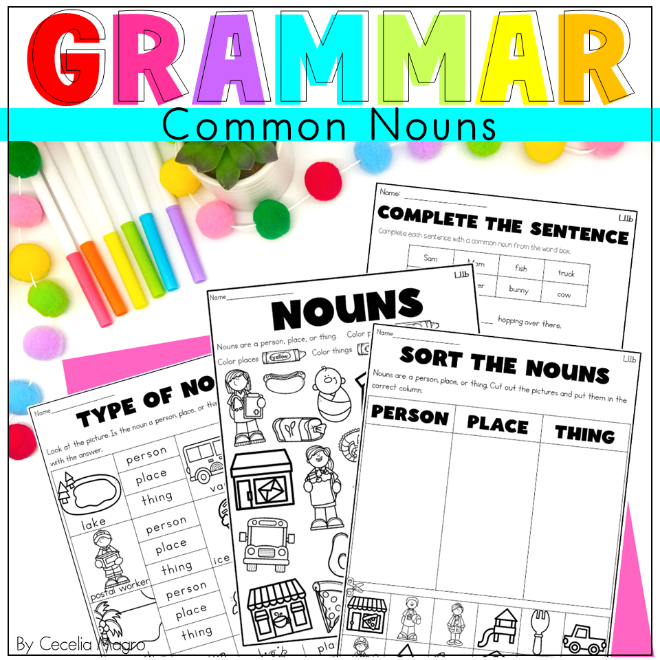Grammar Worksheets Practice Nouns - I Love 1st Grade