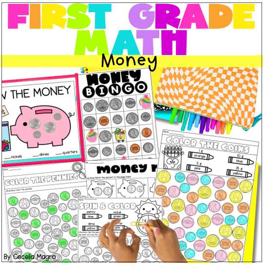 1st Grade Math Money Identifying Coins and Their Value - I Love 1st Grade